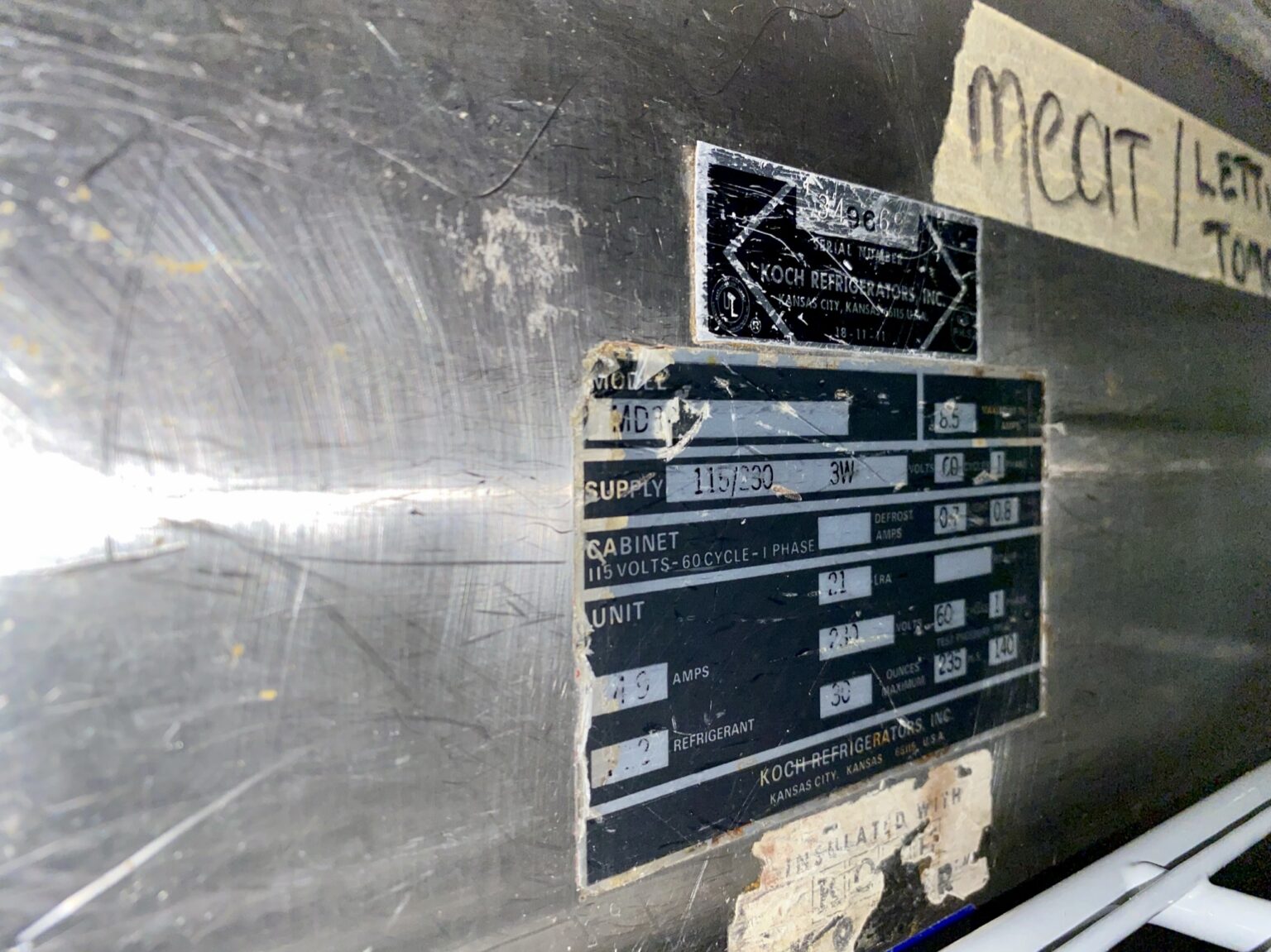 Koch Stainless Refrigerator » Bauer Bros Inc.